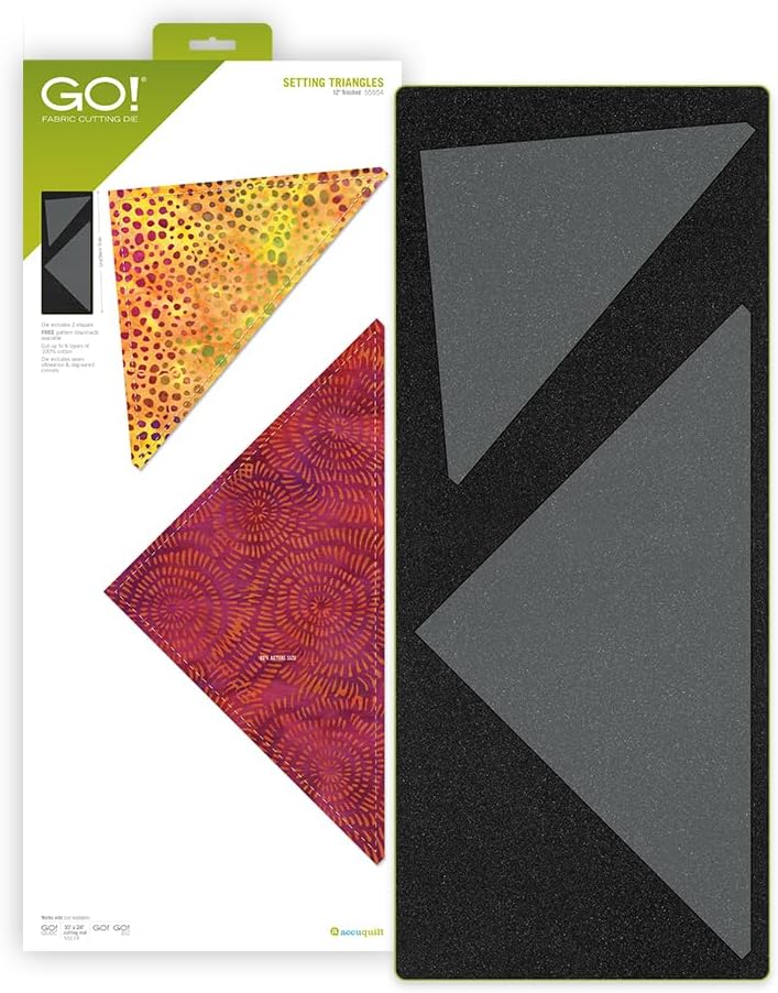 Amazon.com : AccuQuilt GO! Setting Triangles- 12" Finished - Quilting ...