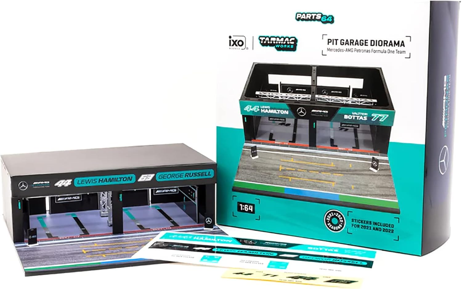 Pit Garage Diorama AMG Petronas Formula One Team Display for 1/64 Model ...