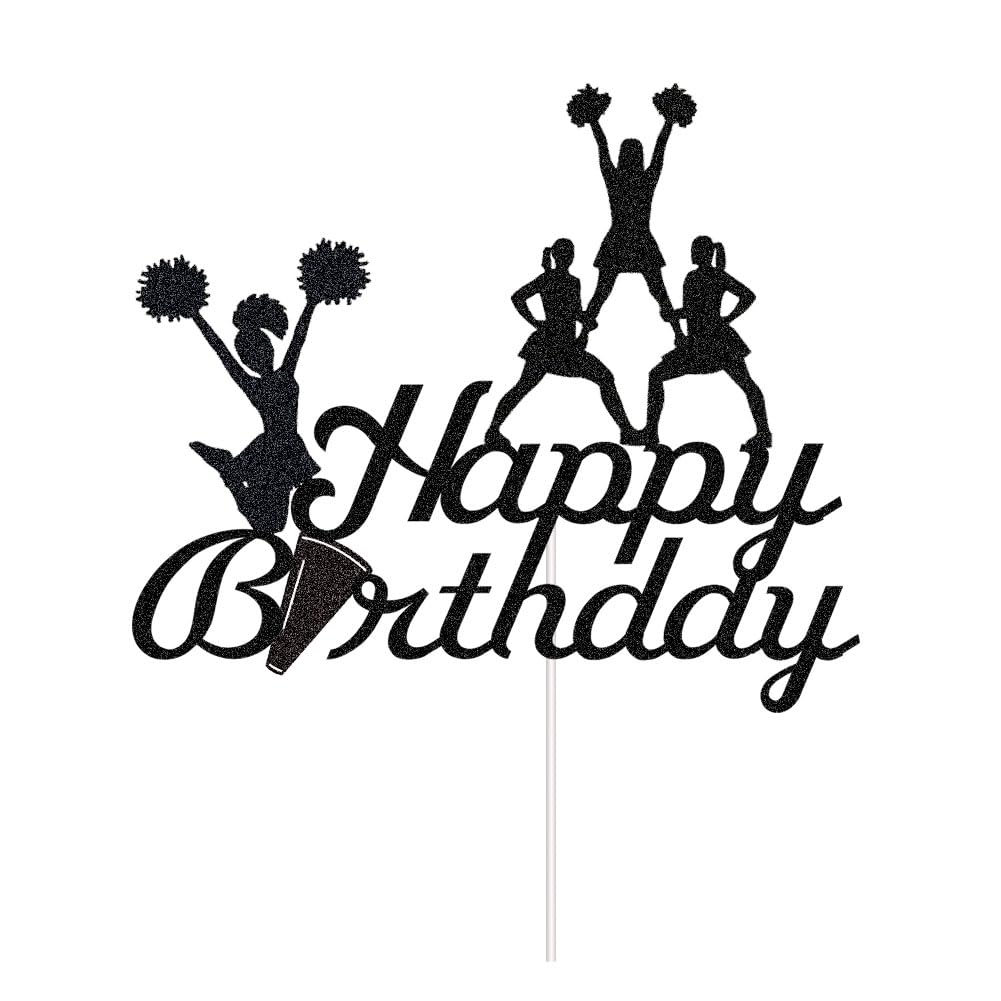 Cheerleading Cheers Happy Birthday HBD Pink Champagne Cheers Party