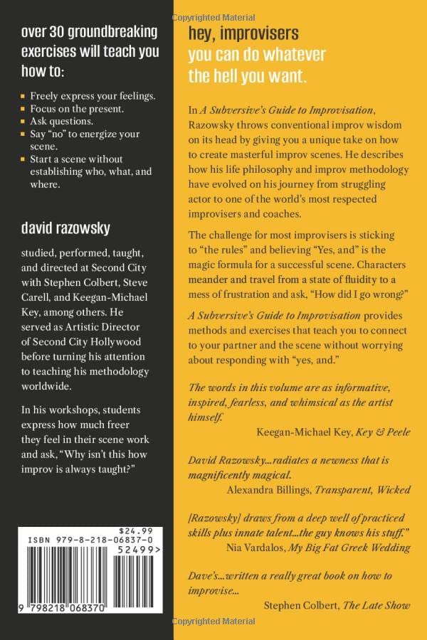 Snapklik.com : A Subversives Guide To Improvisation: Moving Beyond "Yes