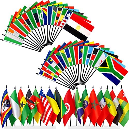 Amazon.com: LoveVC Caribbean 20 Countries Flags on Wood Stick Small ...