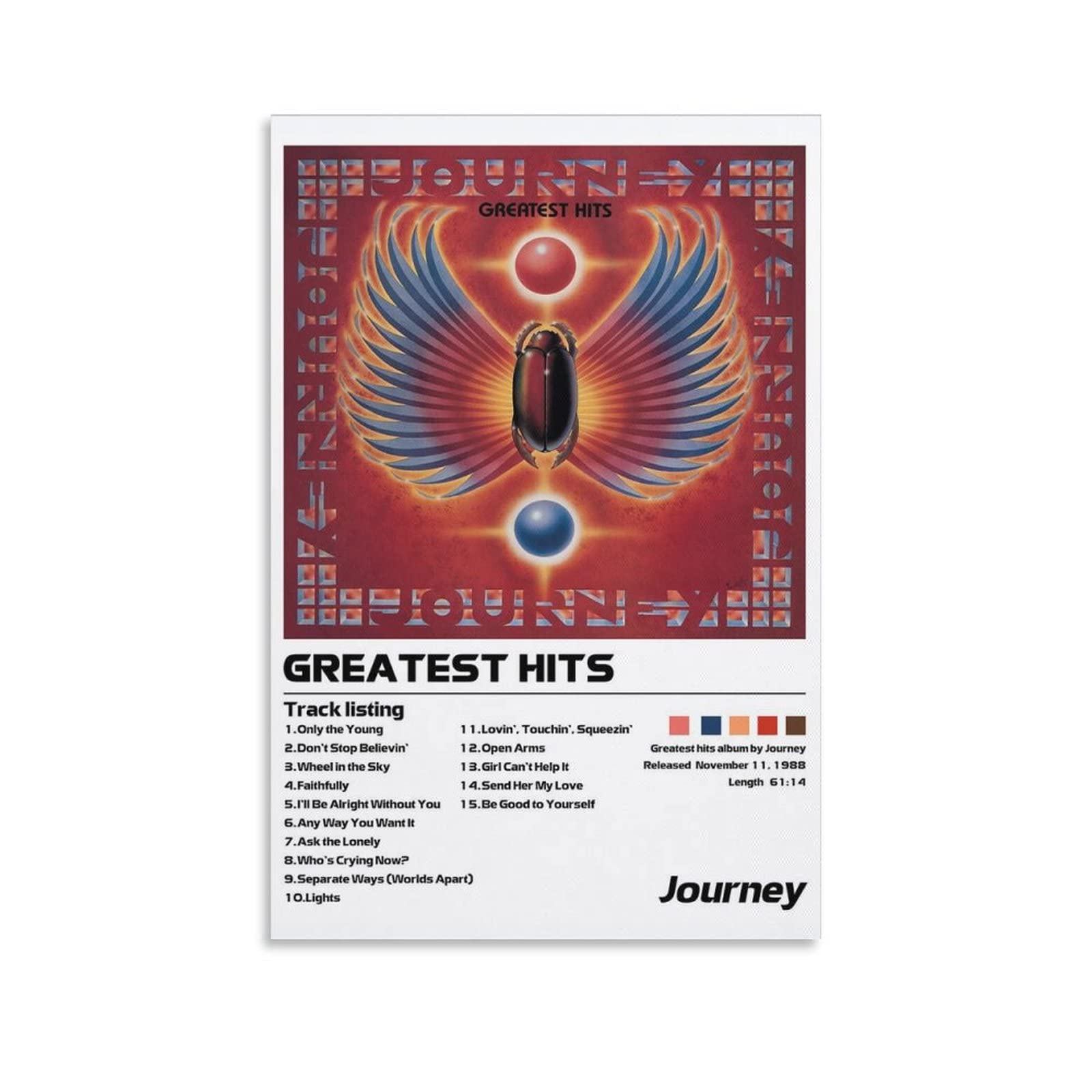 Amazon.com: Greatest Hits Journey Canvas Poster Bedroom Decoration ...