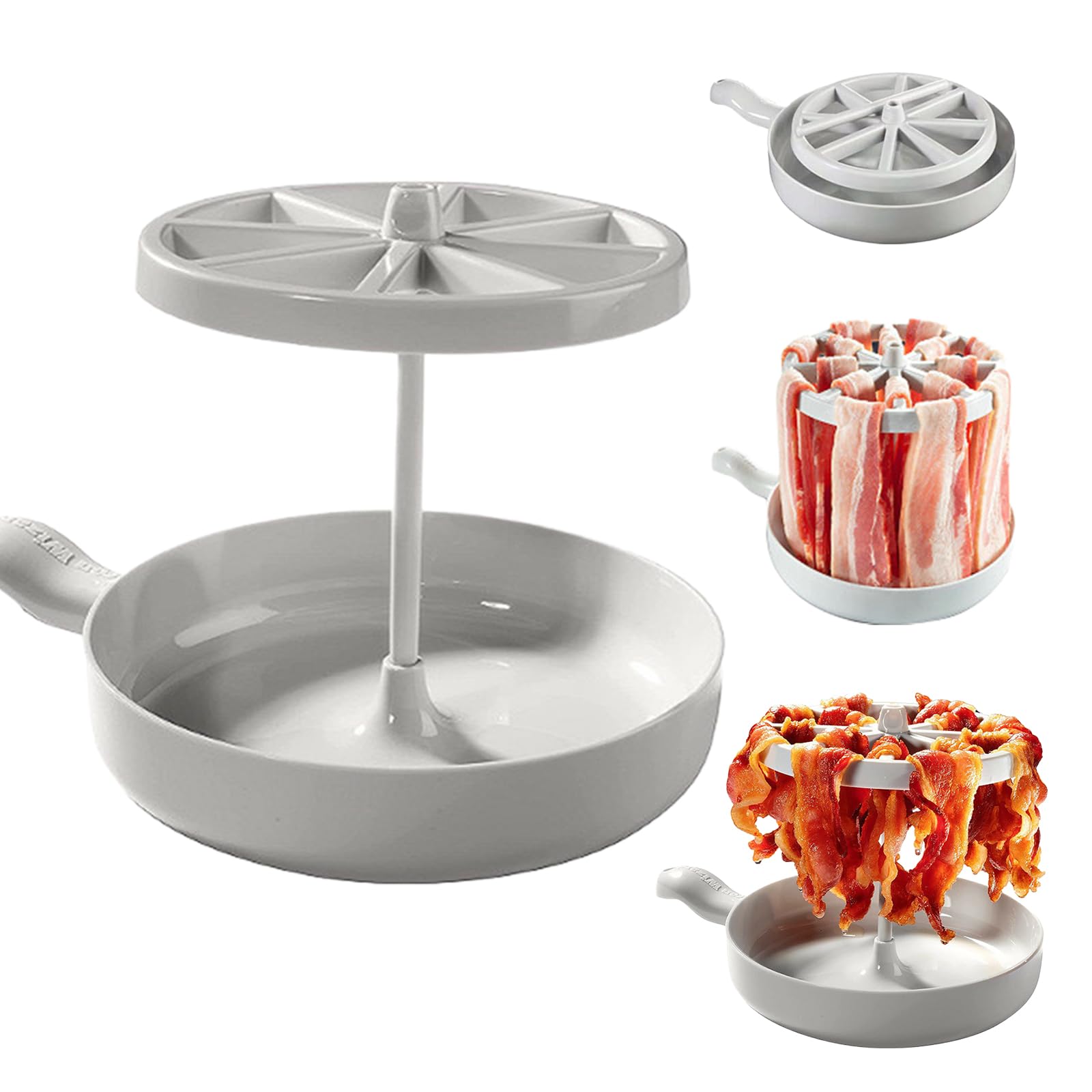 Amazon.com: Bacon Wizard Microwave Crispy Bacon Maker, 6.1 in Height ...