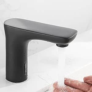 Automatic Sensor Basin Mixer Tap, Black Brass Bathroom Faucet ...