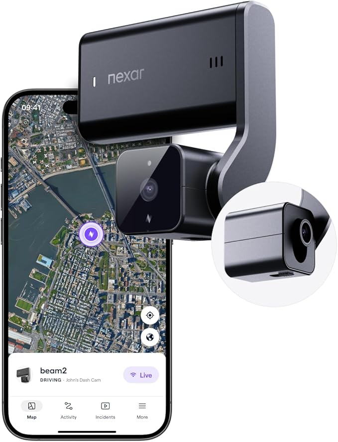 Amazon.com: Nexar beam2 Dash Cam - 2K QHD LTE Connected Unlimited Cloud ...