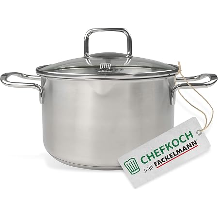 Chefkoch Topf Ø20 cm München aus Edelstahl – Kochtopf mit ...