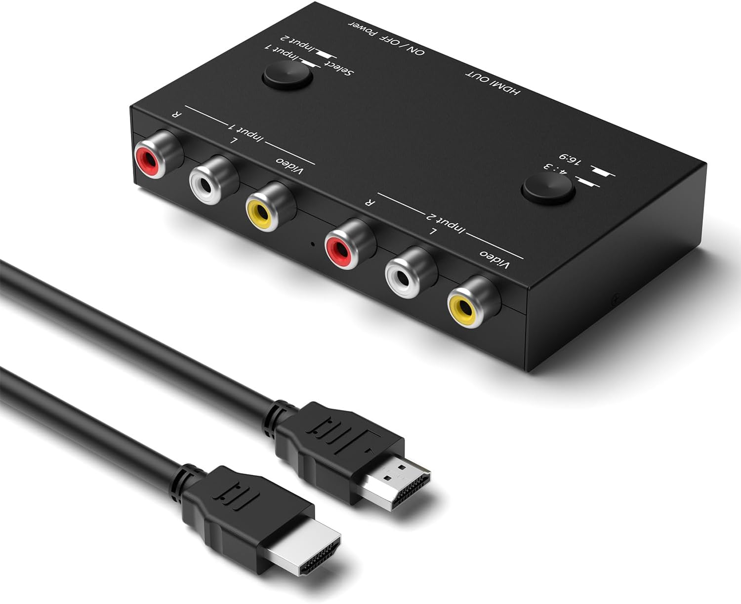 Amazon.com: 2 Port RCA to HDMI Converter, Dual AV to HDMI Converter ...