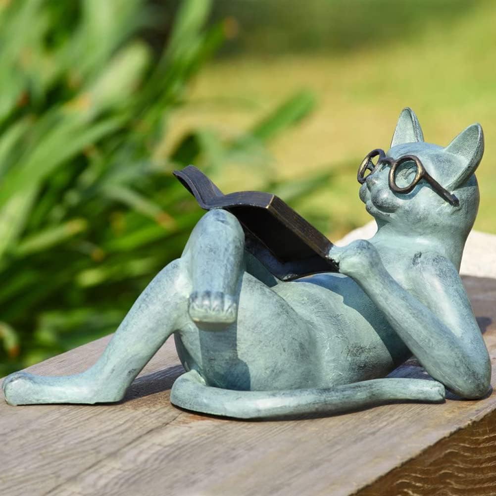 6 Smart & Scholarly Reading Animal Statues | Garden Arty