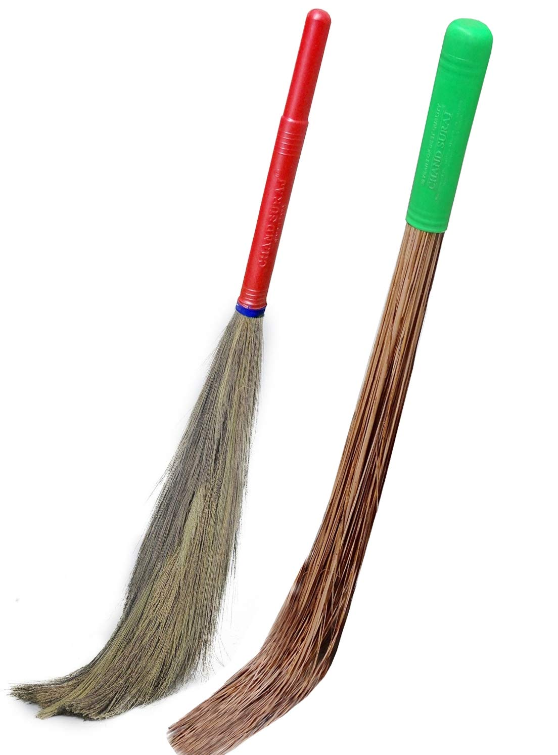 CHAND SURAJ Hard & Soft Brooms Combo (Grass Broom Plastic Handle ...
