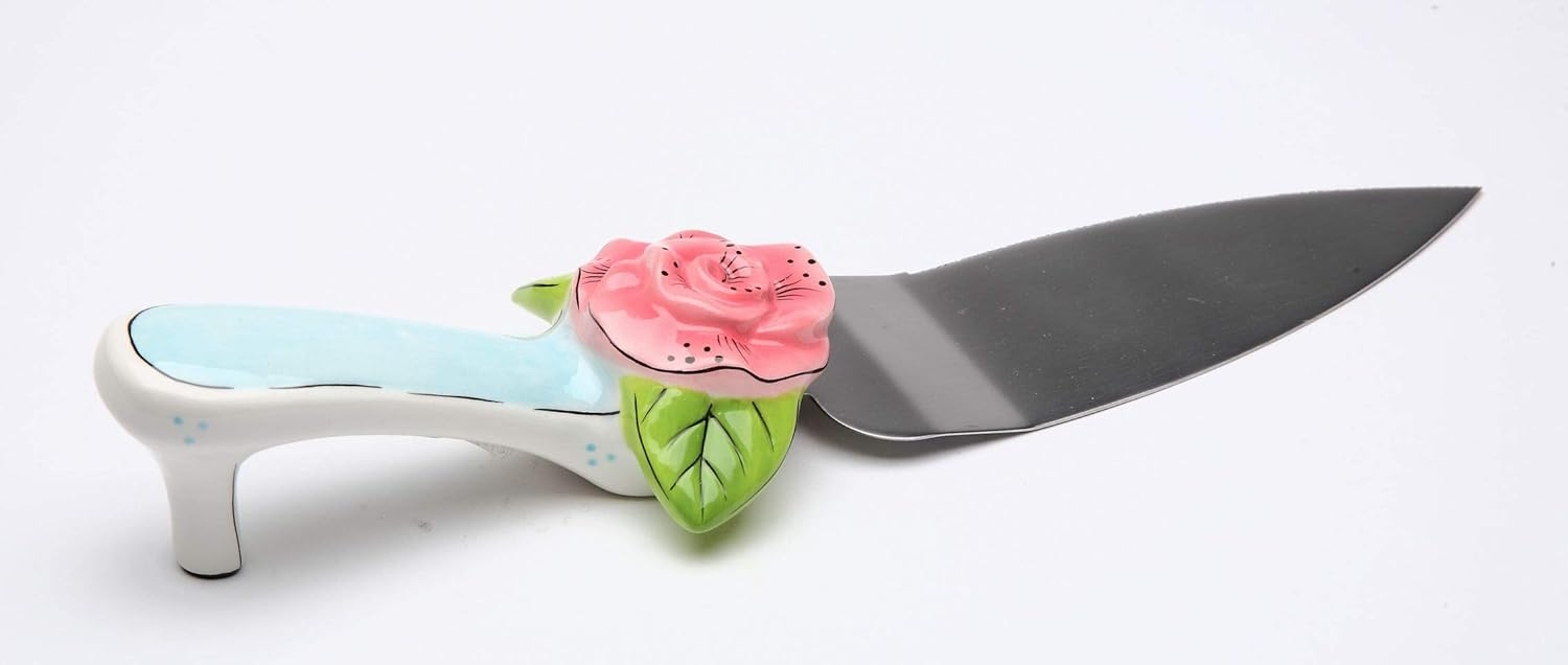 Amazon.com | Fine Ceramic High Heel with Pink Rose Design Cake, Pie or ...