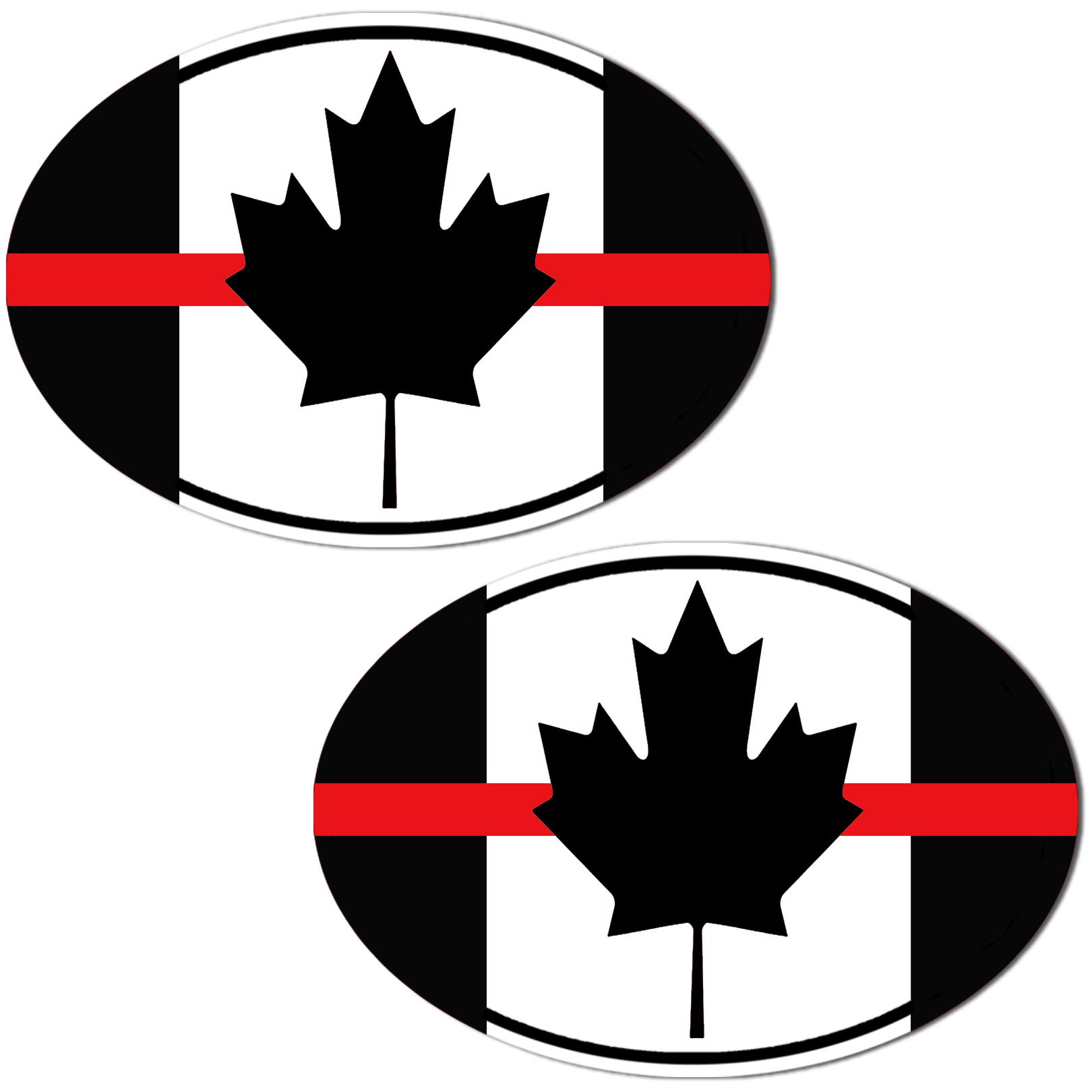 2 x Canada Flag Thin Red Line Stickers B 231, Decals, Magnets & Bumper ...