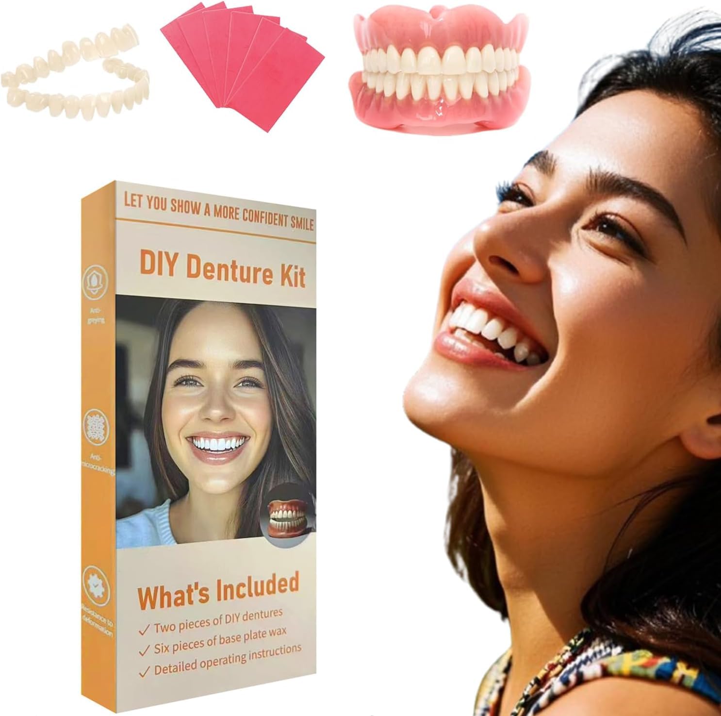 Snapklik.com : Denture Do It Yourself Full Set Of Top And Bottom Fake ...