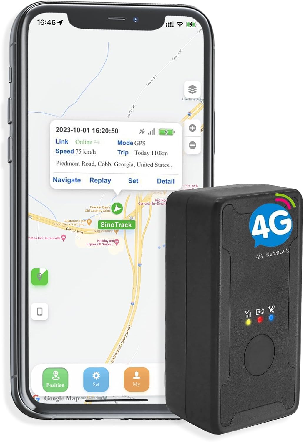 Amazon.com: SinoTrack 4G GPS Tracker Magnetic GPS Tracker for Vehicle ...