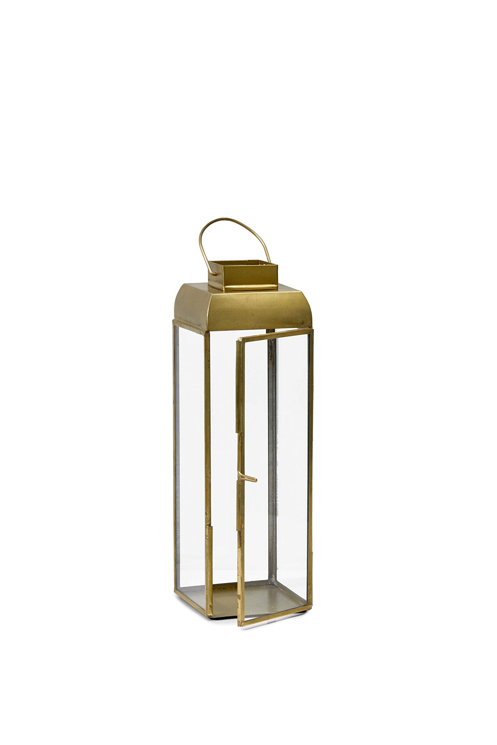 Amazon.com: Serene Spaces Living Small Square Gold Lantern, Ideal for ...