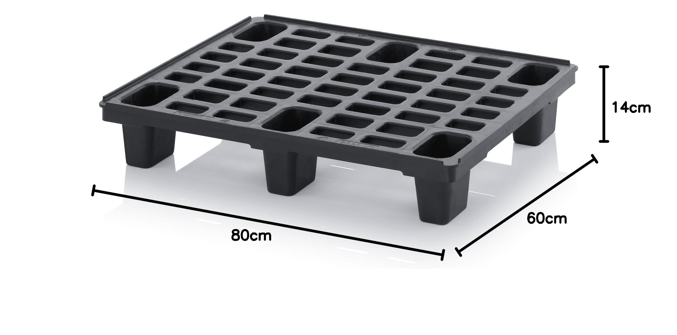 Black Plastic Pallet Size