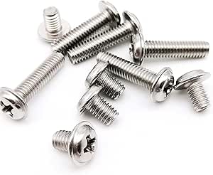 Amazon.com: 10/50pcs Head Bolt Screw M2 M2.5 M3 M4 M5 M6 304 A2 Stainless Steel PWM DIN967 Cross ...