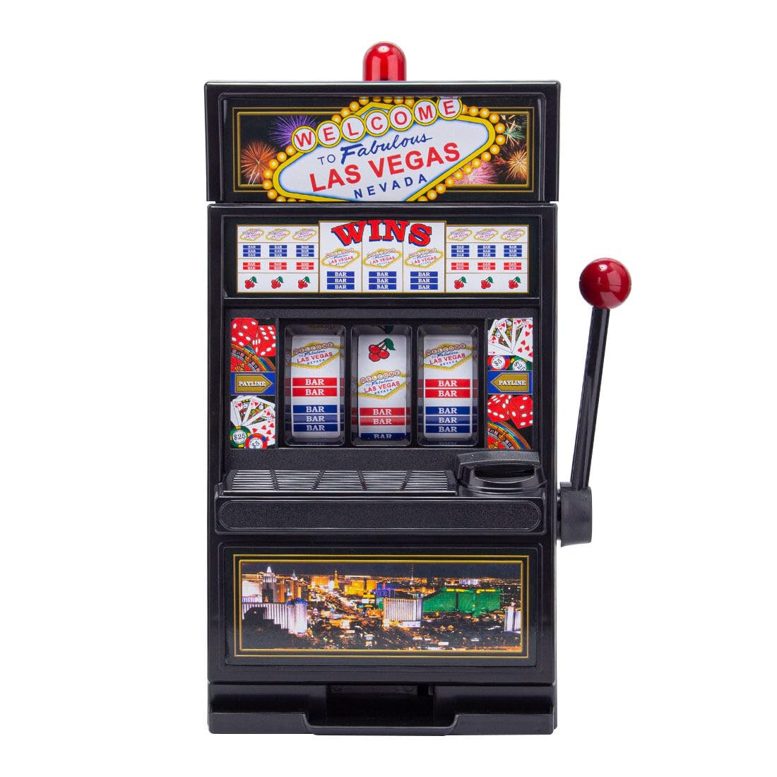 Amazon.com: Aetheria Mini Slot Machine Coin Bank with Flashing Lights ...