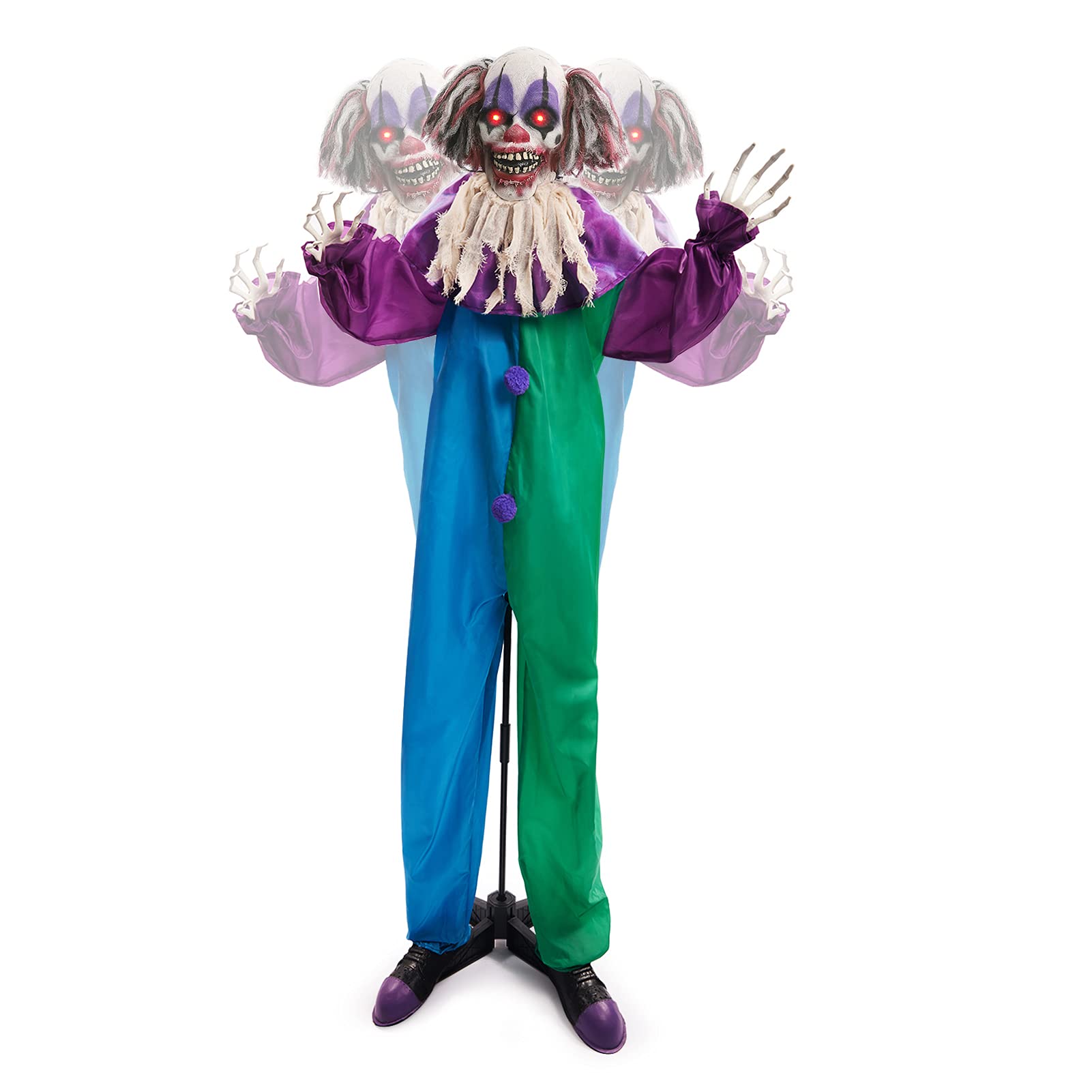 Buy WBHome Halloween Animated Prop y Killer Clown, 6ft Life-Size ...