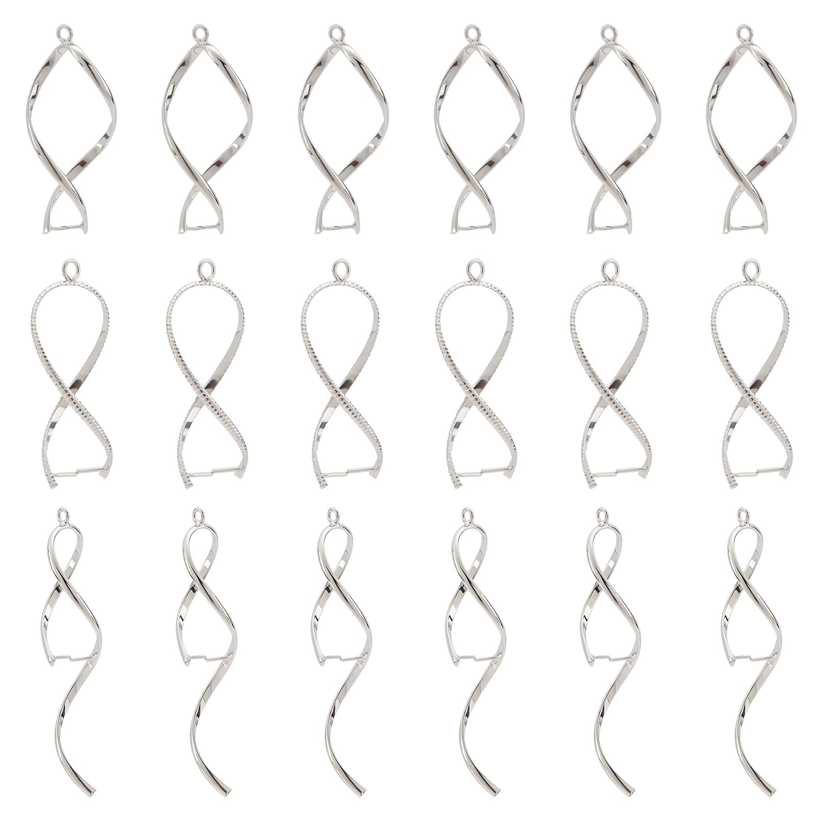 Amazon.com: SUPERFINDINGS 18Pcs 3 Style Brass Twist Ice Pick Pinch ...