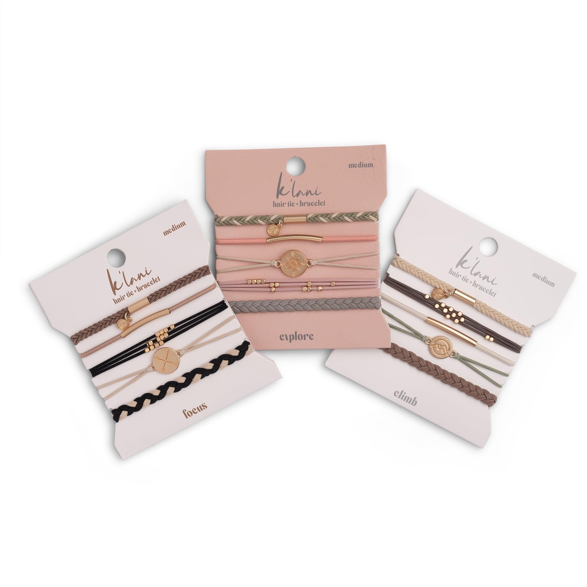 Amazon.com : K’lani Bundle - Hair Tie Bracelets for Women - Dual-Use ...