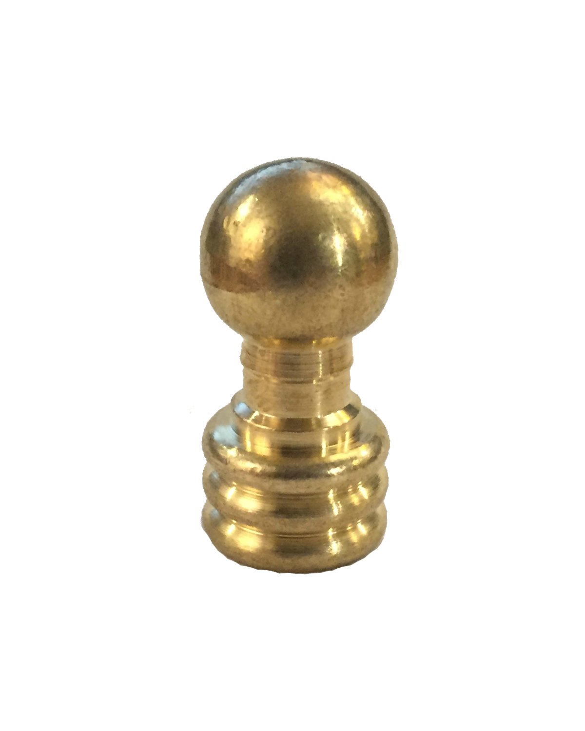 Solid Brass Ball Finial 1 1/8" Tall CNC Machined 1/4-27 Thread Lamp ...