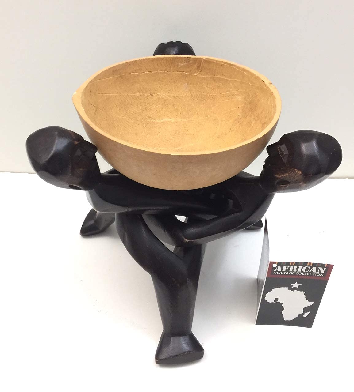 Amazon.com: African Heritage Collection Three-Headed Unity Carving with ...