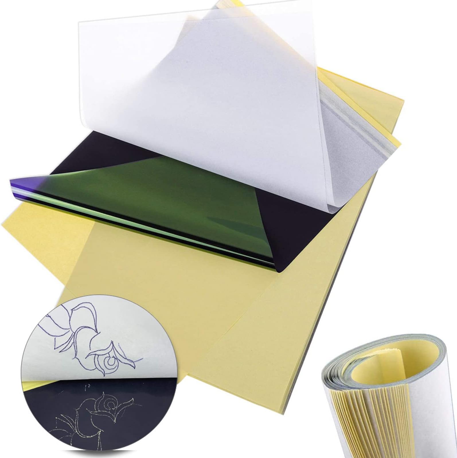 Amazon.com: Top 30 Pack Tattoo Stencil Transfer Paper Tattoo Supplies ...