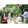 Amazon.com: 60 Flags Imitated Burlap Pennant Banner - Multicolor Fabric ...