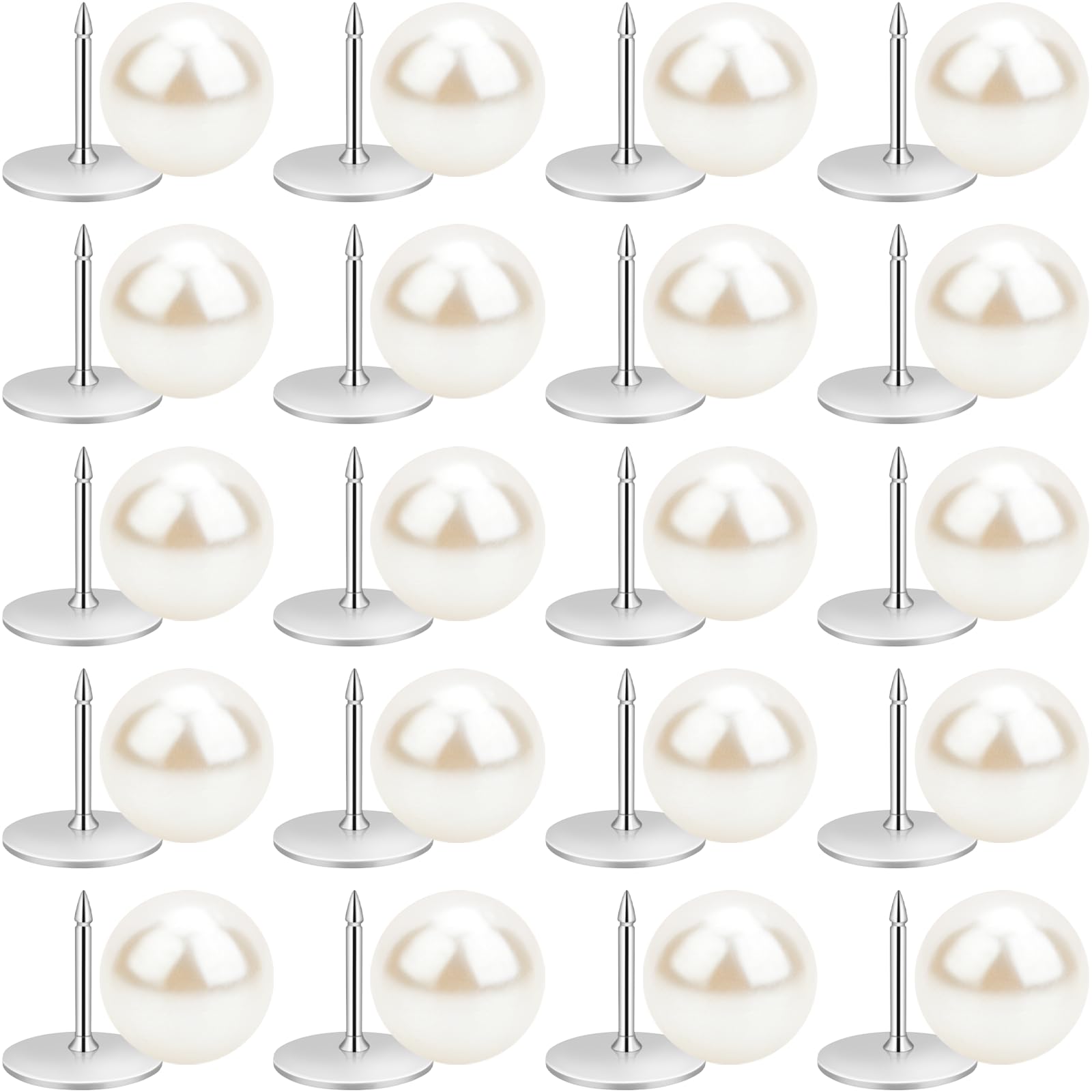 Snapklik.com : 20 Sets 10mm Pearl Buttons No Sew Pearl Pins For Women