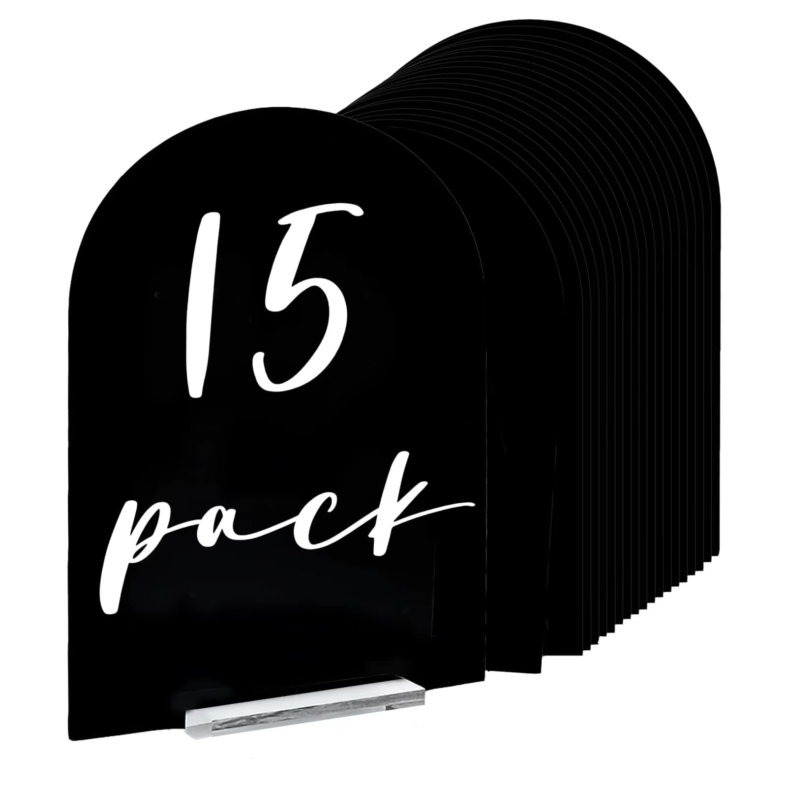 Amazon.com: 15 Pack Black Arch Acrylic Signs Blank with Stand for DIY ...