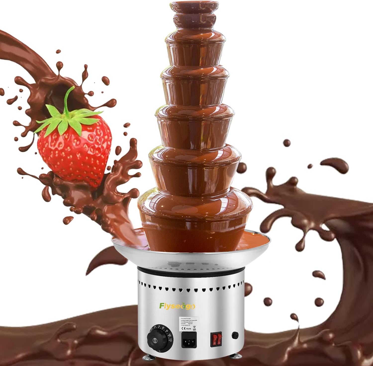 Amazon.com: Flyseago Chocolate Fountains Commercial 6 Layers 19Lbs ...