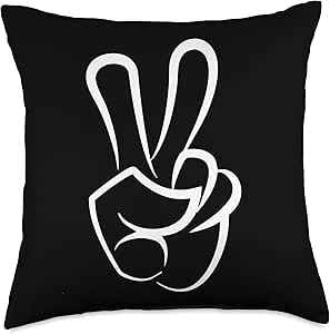 Amazon.com: Two Finger Peace Sign Victory Hand Gesture Cute Peace ...