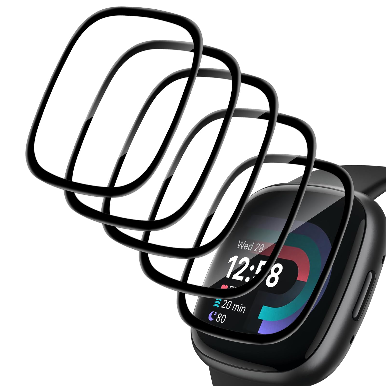Amazon.com: CeiLarv 5 pcs Screen Protector for Fitbit Versa 4 / Fitbit ...