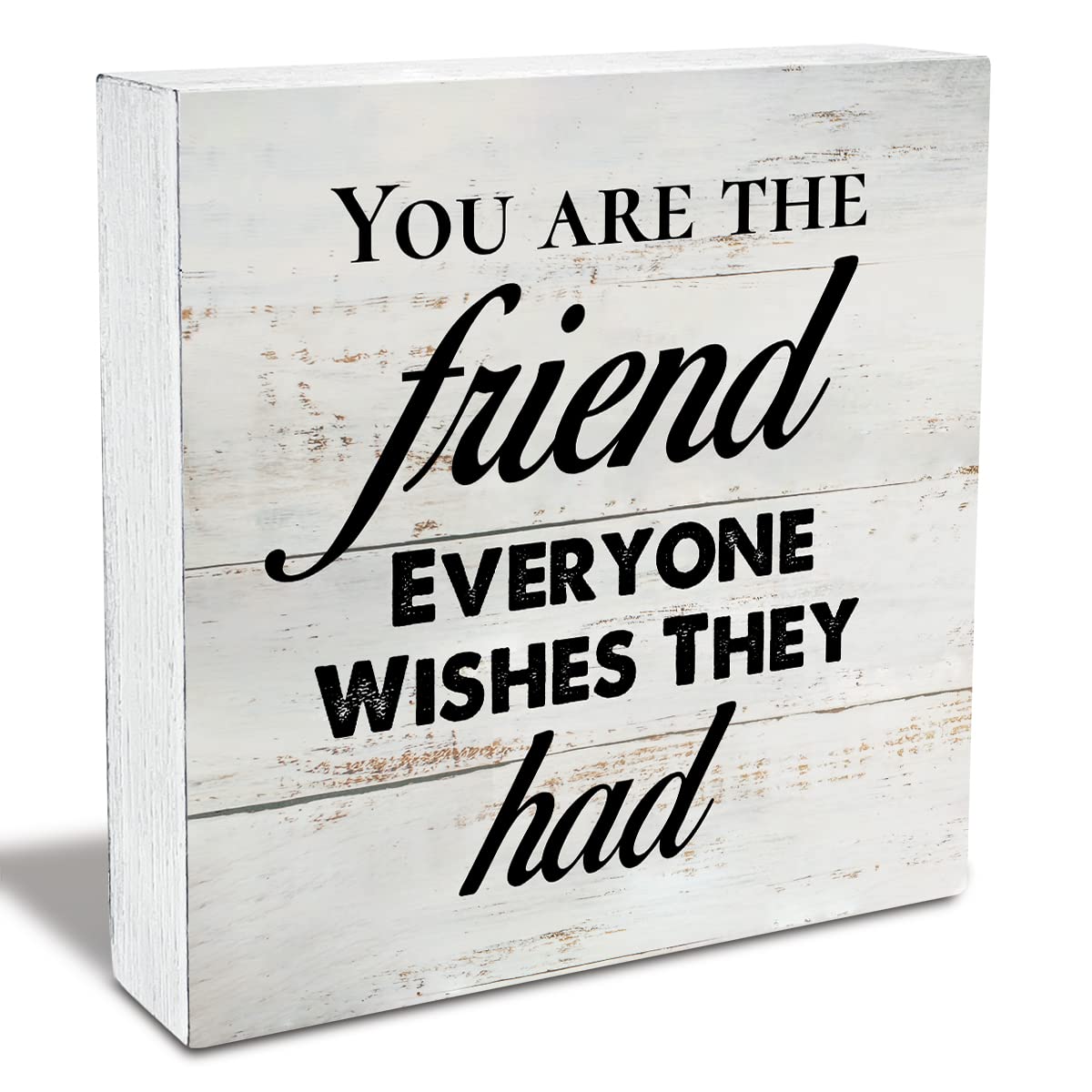 Amazon.com: Rustic Friendship Wood Box Sign You are the Friend Everyone ...