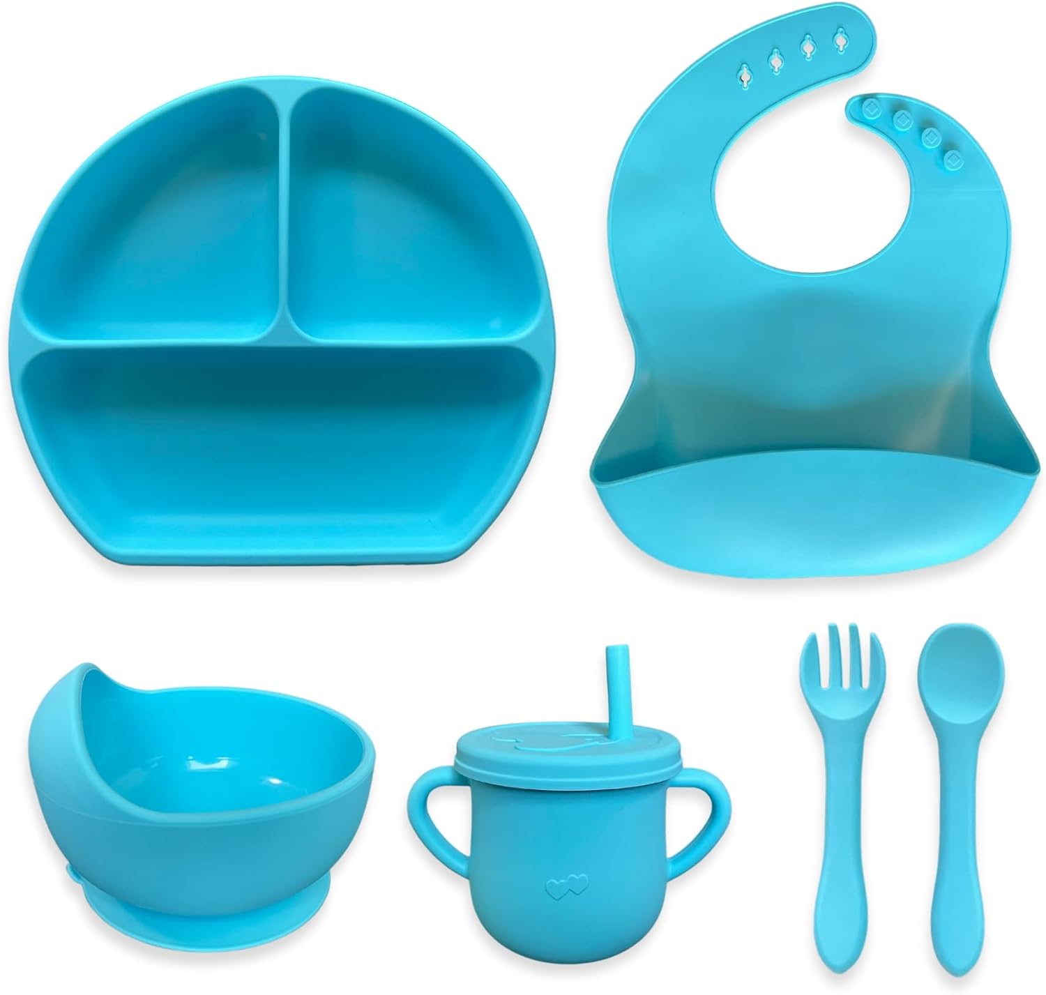 Amazon.com: BabyBe Silicone Feeding Set for Babies and Toddlers | Plate ...