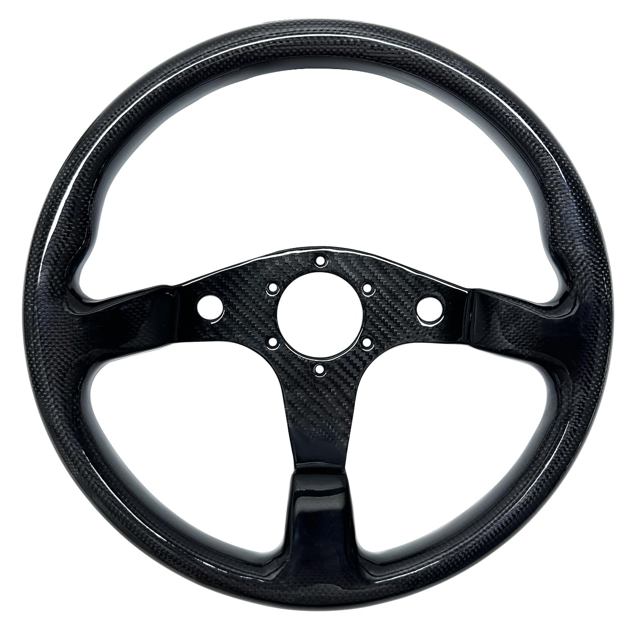 Snapklik.com : Universal 14in Carbon Fiber Racing Steering Wheel JDM ...