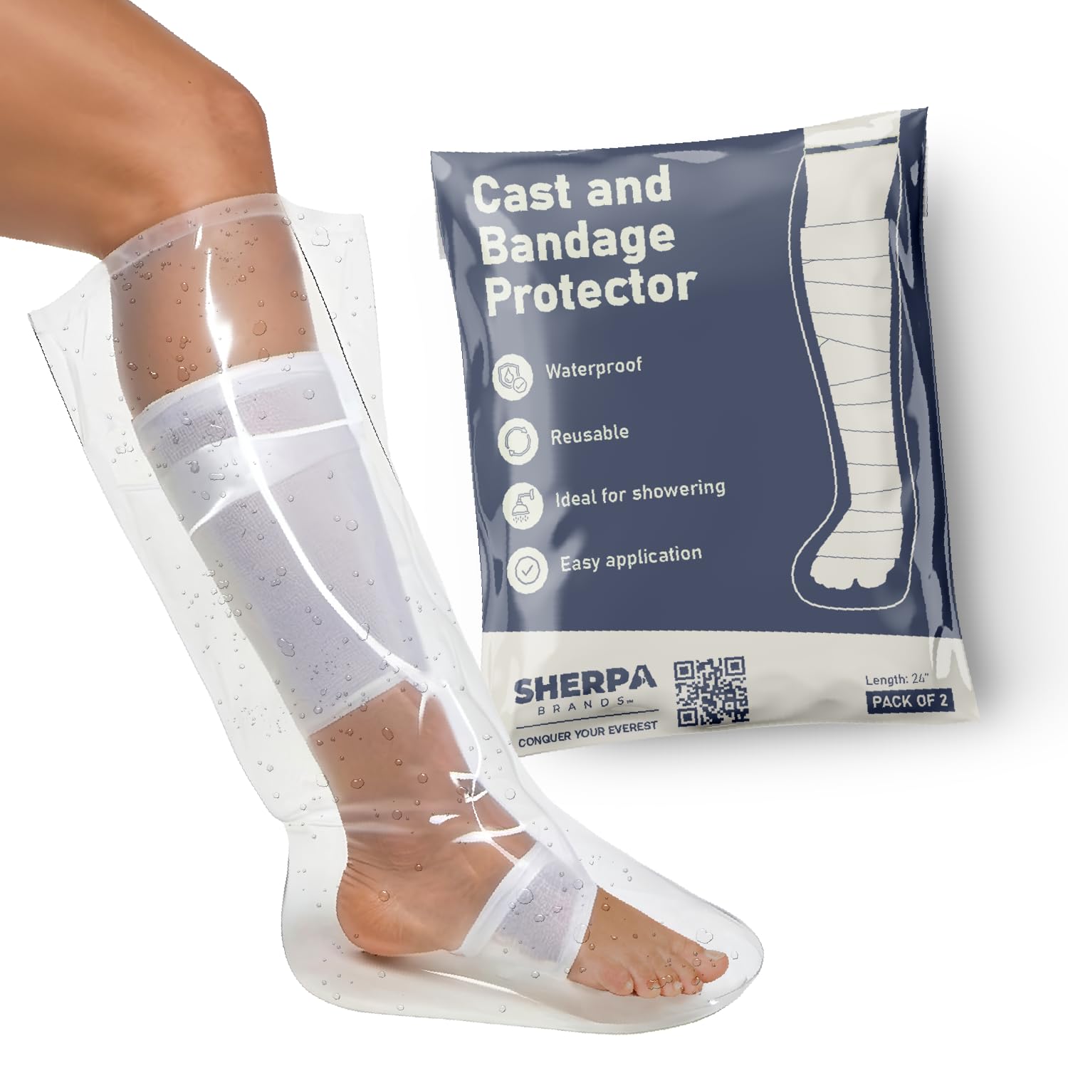 Amazon.com: Sherpa Therapy Water Tight Seal Cast Covers for Shower Leg ...