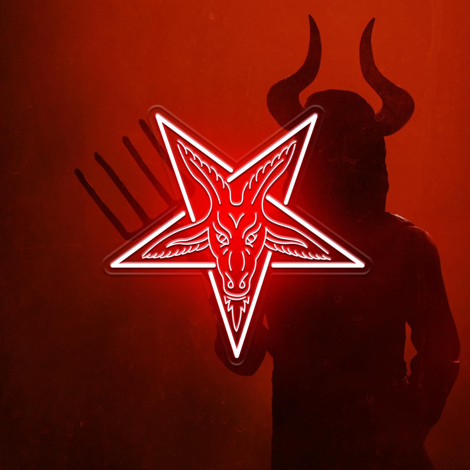 Amazon.com : Gothic Baphomet Neon Light, for Wall Decor, Gothic Home ...