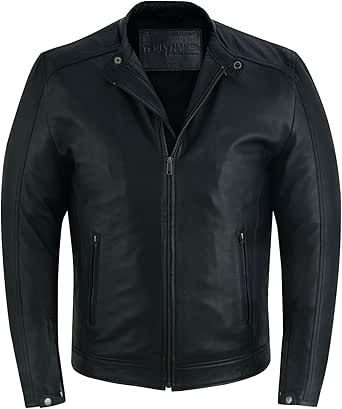 Amazon.com: Daniel Smart Men Motorcycle Lambskin leather Jacket Classic ...