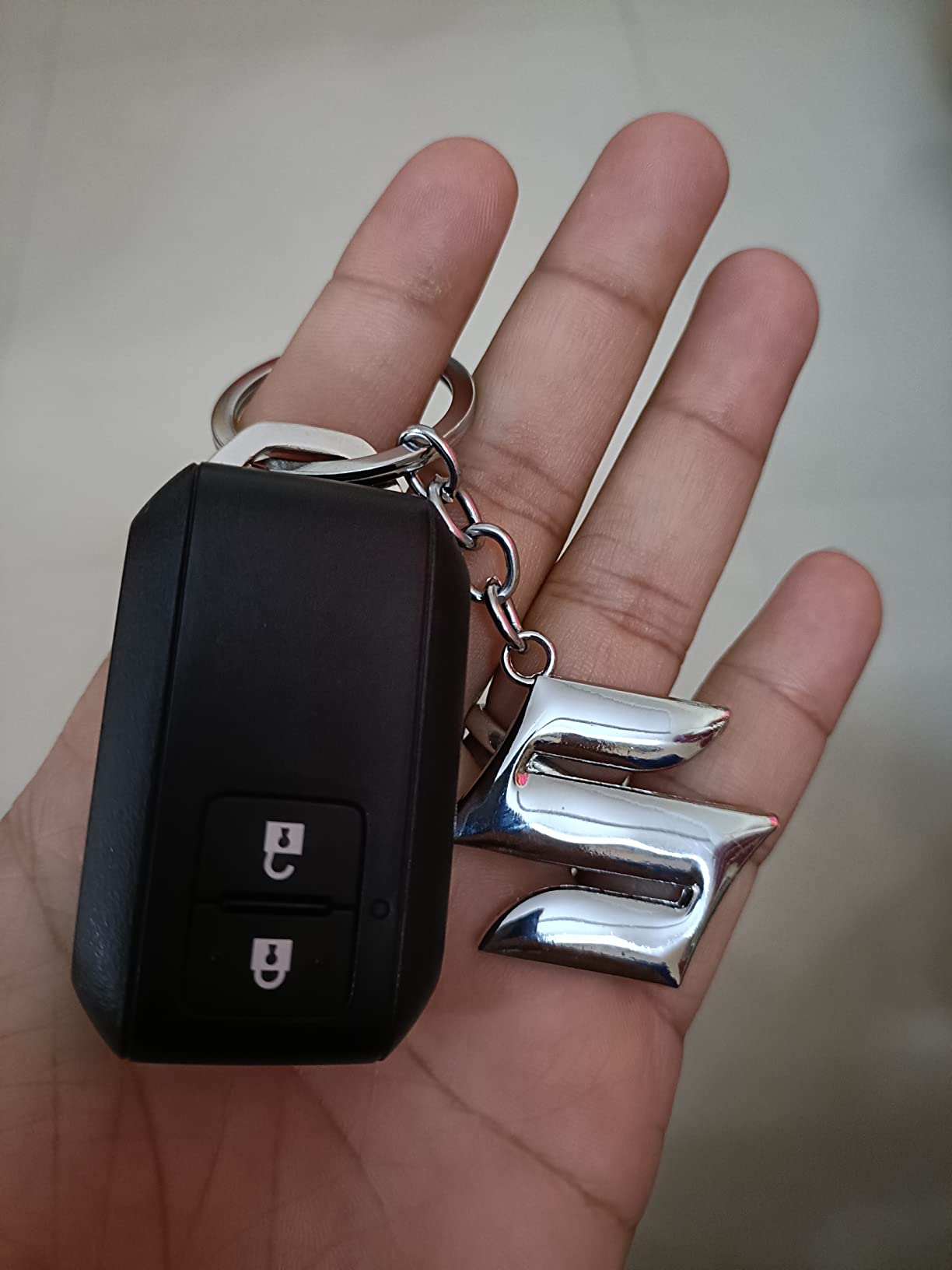 Three Shades Maruti Suzuki Keychain Silver Plated Keychain for Car ...