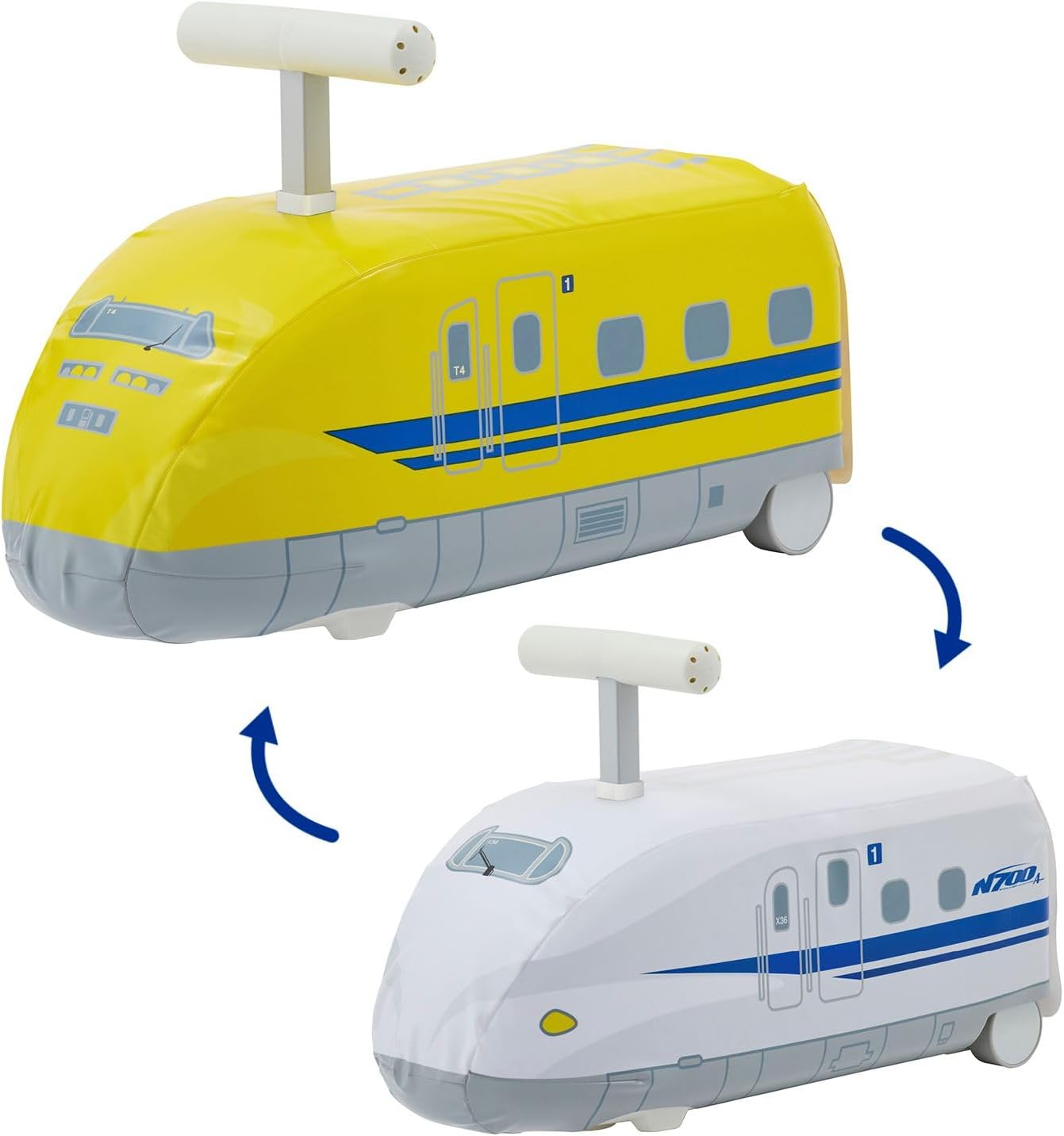 Amazon.co.jp: 【公式EC限定】アイデス キミが運転士！へんしん新幹線 N700&ドクターイエロー 乗用玩具 足こぎ 1台2役 JR 屋内用 子供 プレゼント : おもちゃ