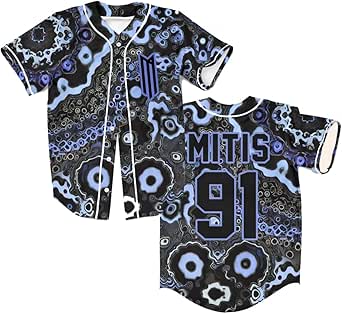 Amazon.com: Mitis Trippy Rave Baseball Jersey for EDM Festivals Merch ...