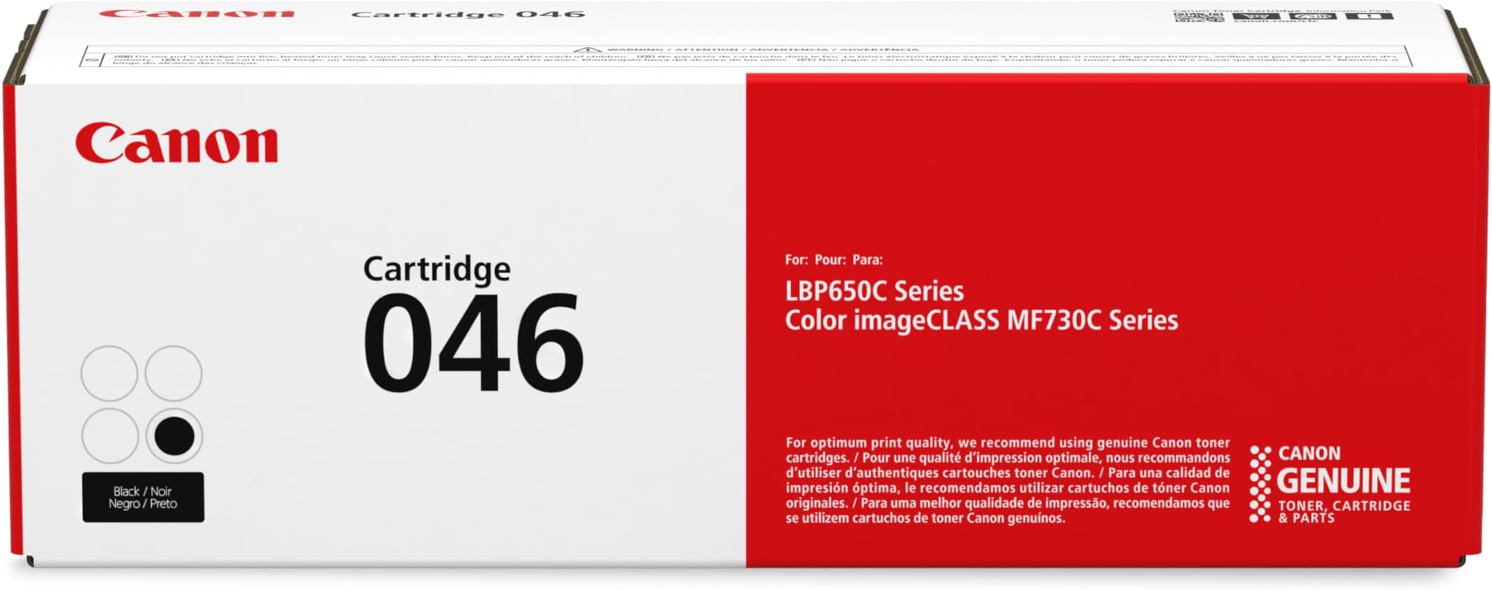 Amazon.com: Canon Genuine 072 Black Toner Cartridge Compatible with ...