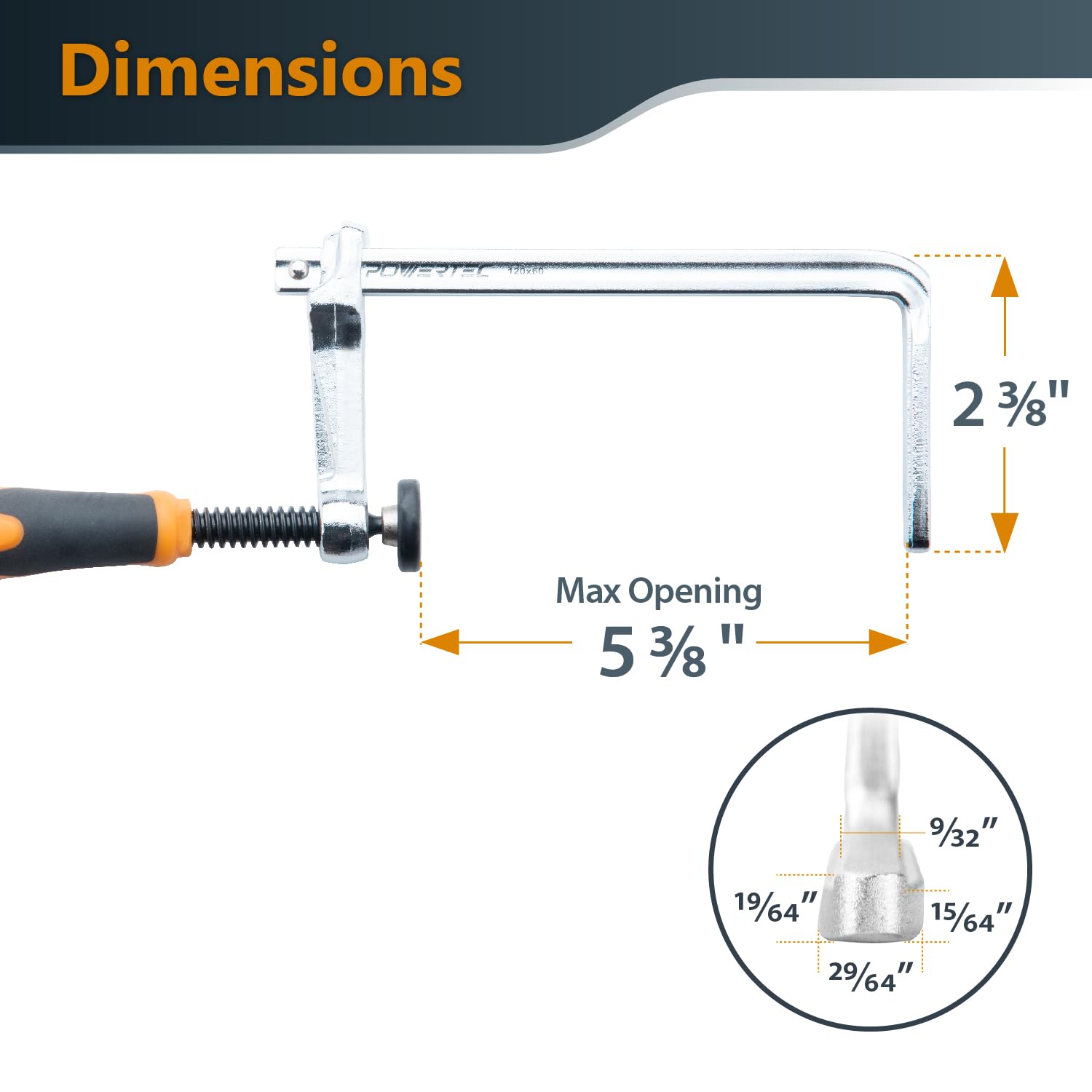 Snapklik.com : POWERTEC 4PK Quick Screw Guide Rail Clamp For MFT Table ...