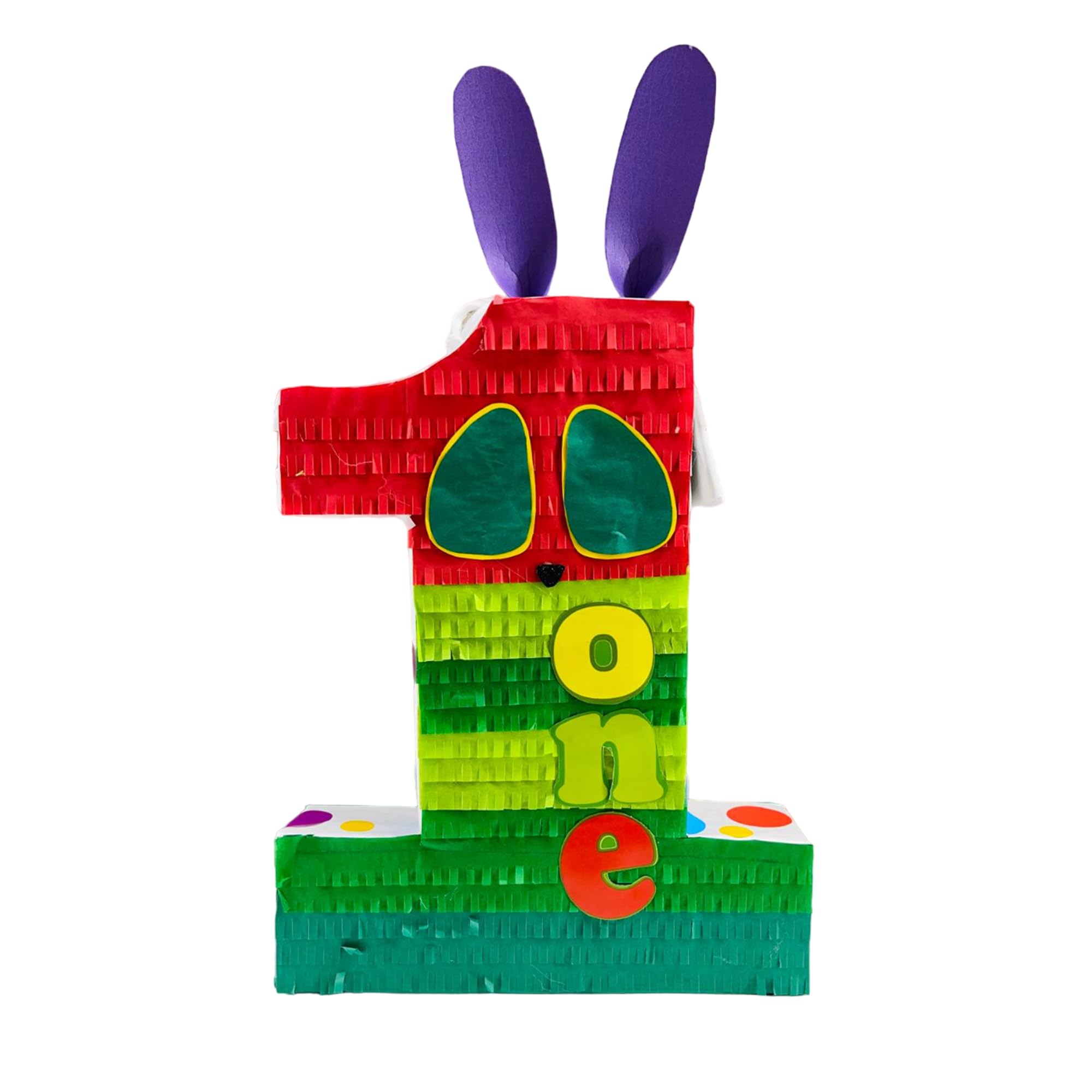 Amazon.com: APINATA4U Number One Pinata, Multi Colors Caterpillar ...