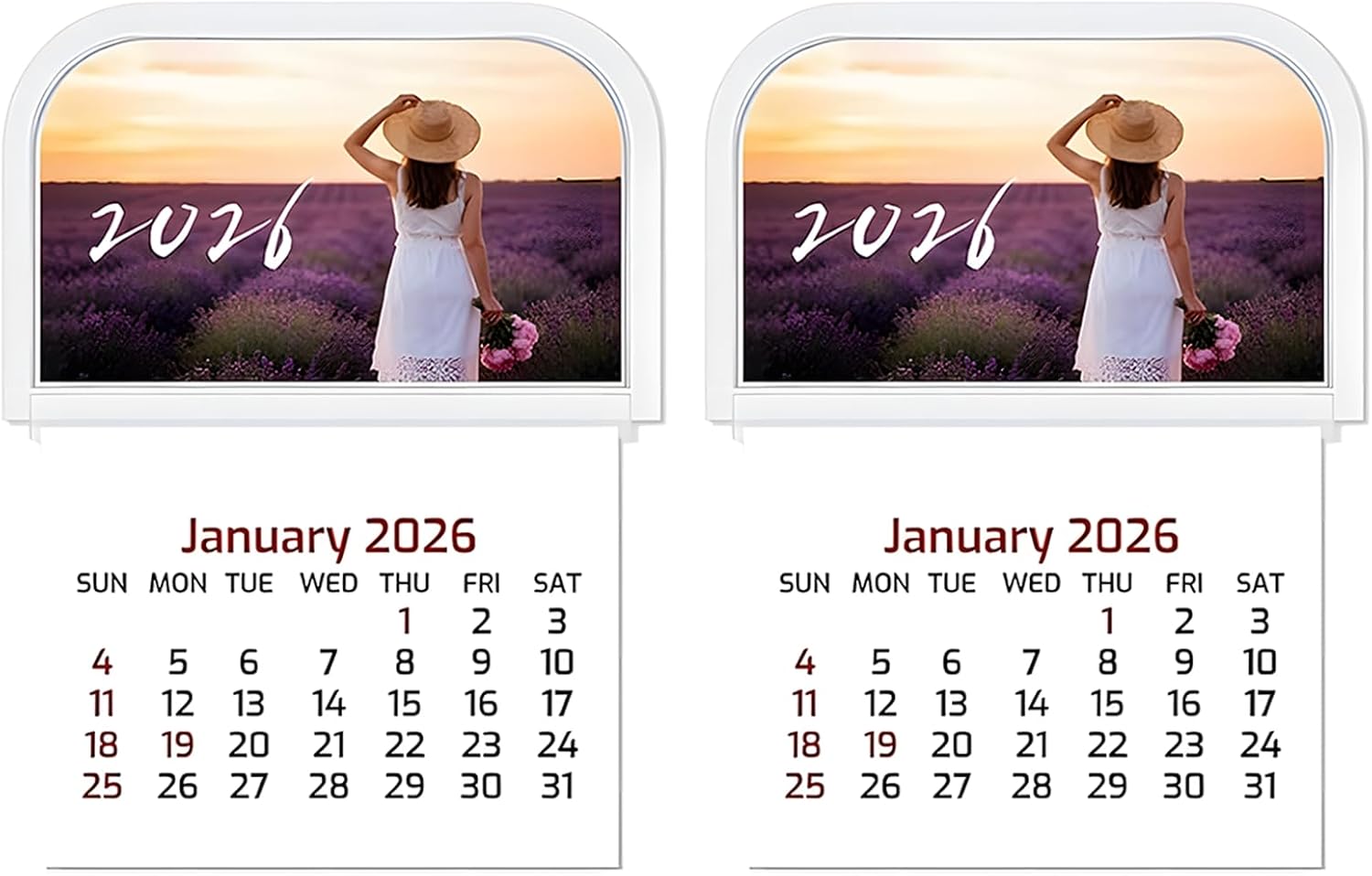Amazon.com: 2026 Mini Stick on Calendar Small Monthly Peel and Stick ...