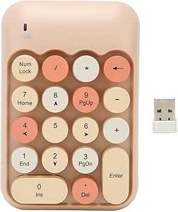 Amazon.com: POCREATION Number Keypad for Laptop Number Keypad for Laptop 18 Keys Retro Color ...