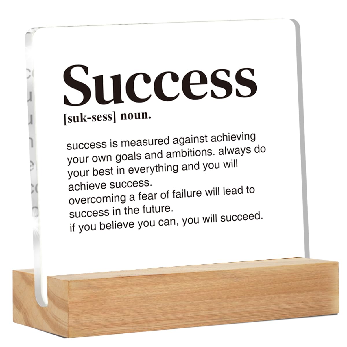 Amazon.com: Inspirational Desk Sign - Motivational Desk Signs - Success ...