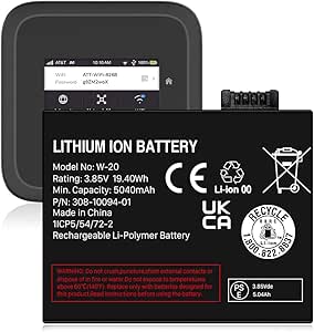 Amazon.com: FGGHOO 5040mAh W-20 Battery Replacement for Netgear ...