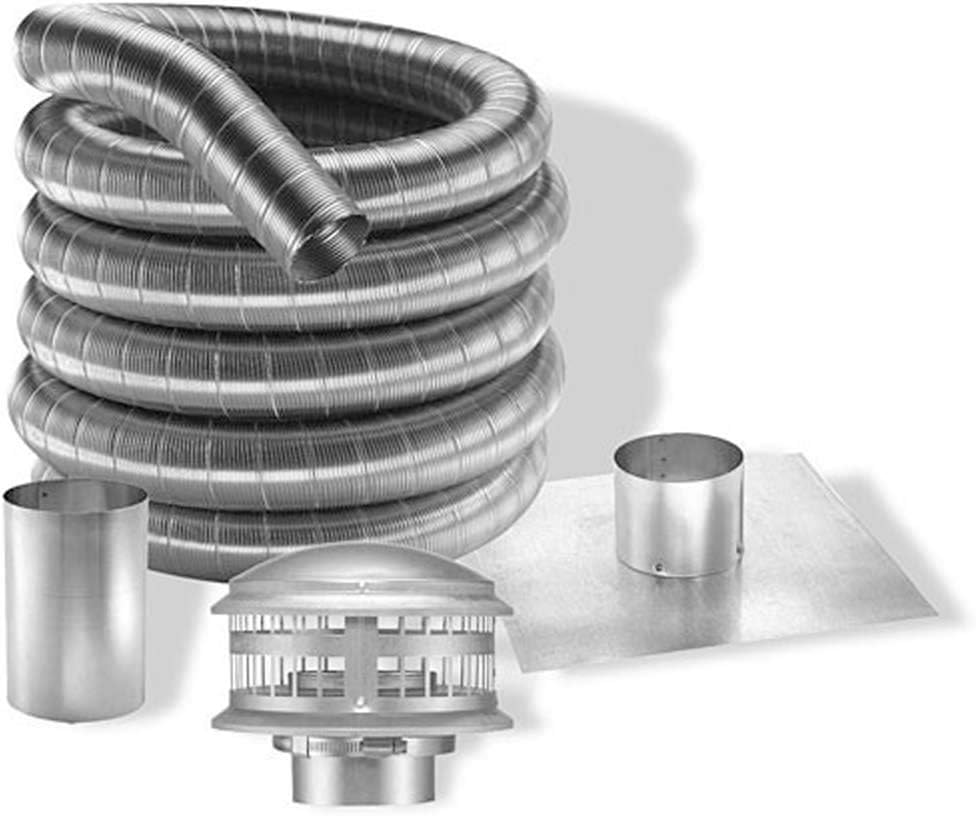 DuraVent 6DFA-35K DuraFlex AL Kit - 6 Inch x 35 Feet (Includes ...